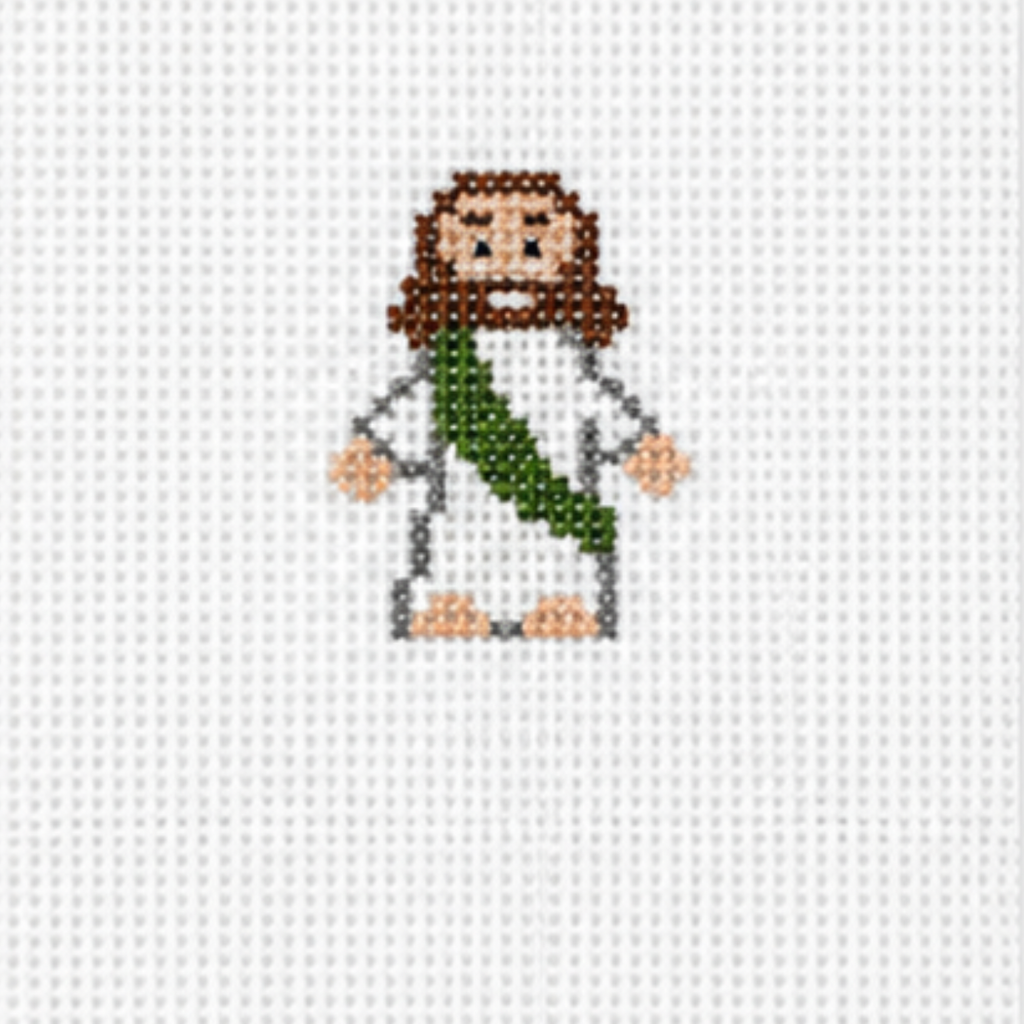 Mini Pocket Jesus Needlepoint Canvas – Whatsoever Things